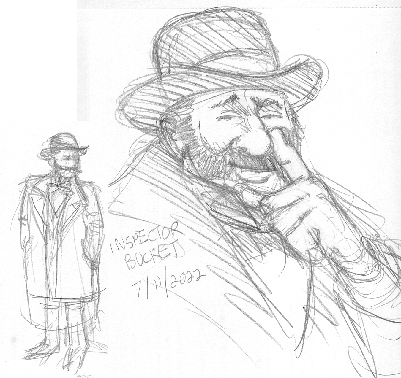 Inspector Bucket – Gerry Mooney Illustrating Dickens